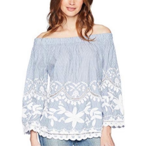 Blank NYC | Tops | Blank Nyc Off The Shoulder Striped Boho Top | Poshmark